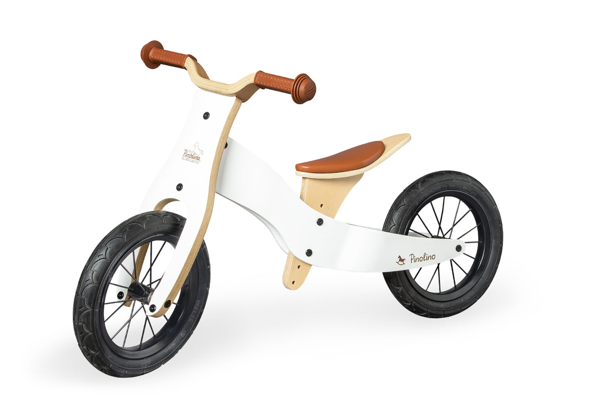 Pinolino Løbe-trehjulet cykel Oskar, hvid/natur – Vierbørn.dk